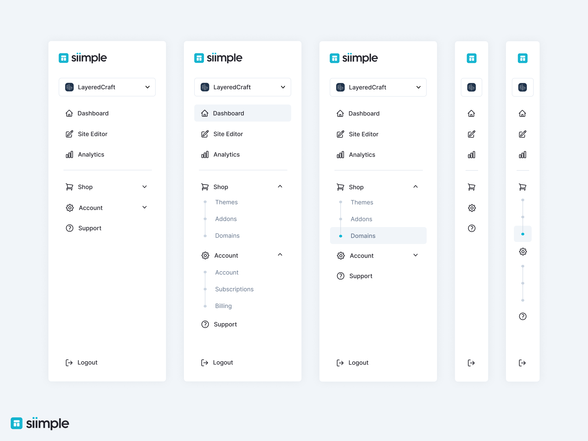 The Sidebar by Eric Alli for Siimple on Dribbble