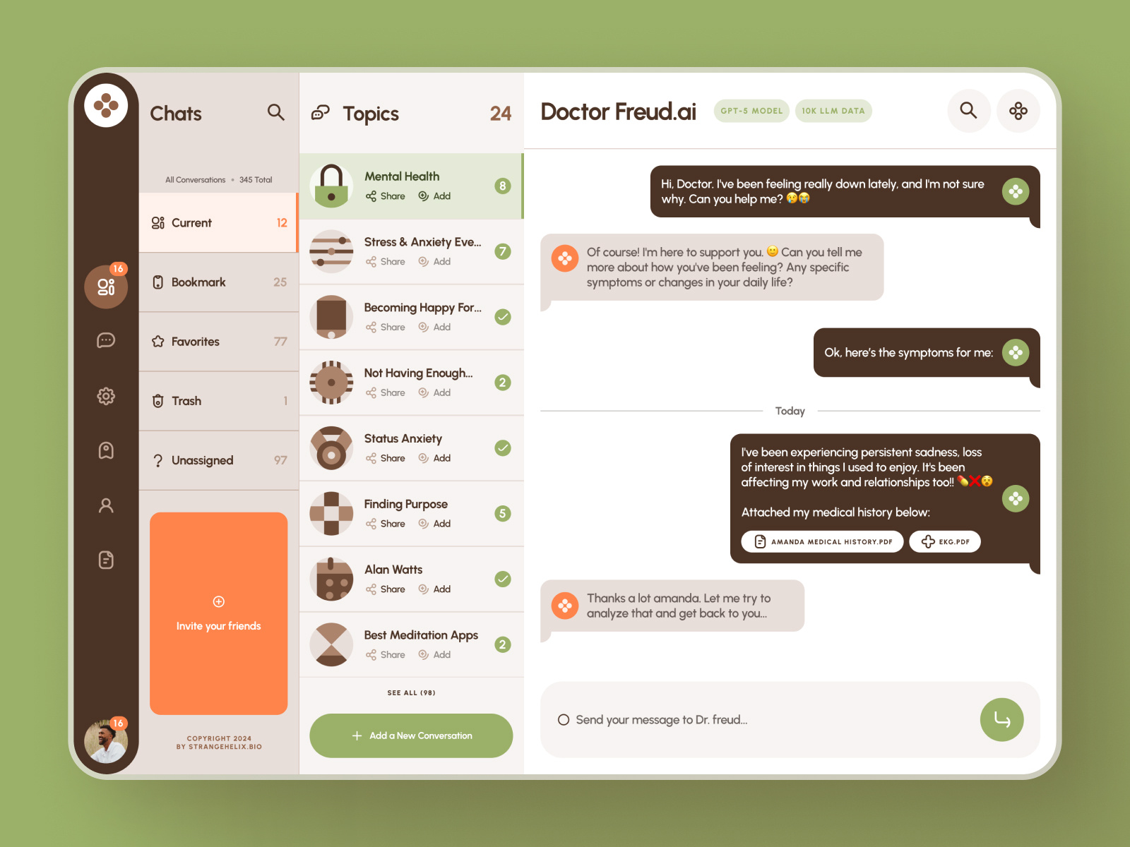 freud UI Kit: Mental Health AI App | Therapy AI Wellness Chatbot by ...
