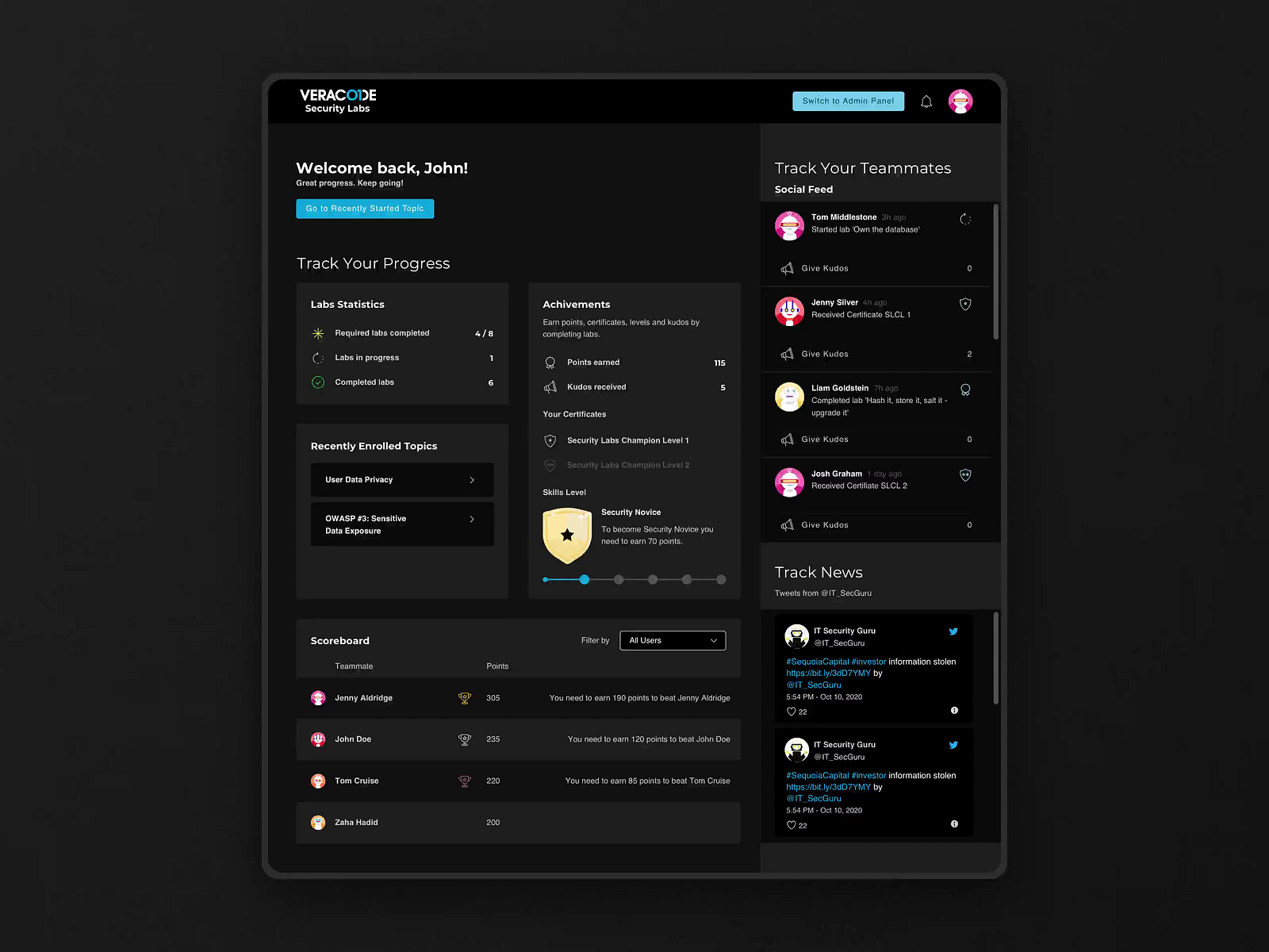 Veracode Hands On Training Platform For Secure Coding Gurus By Unravel On Dribbble