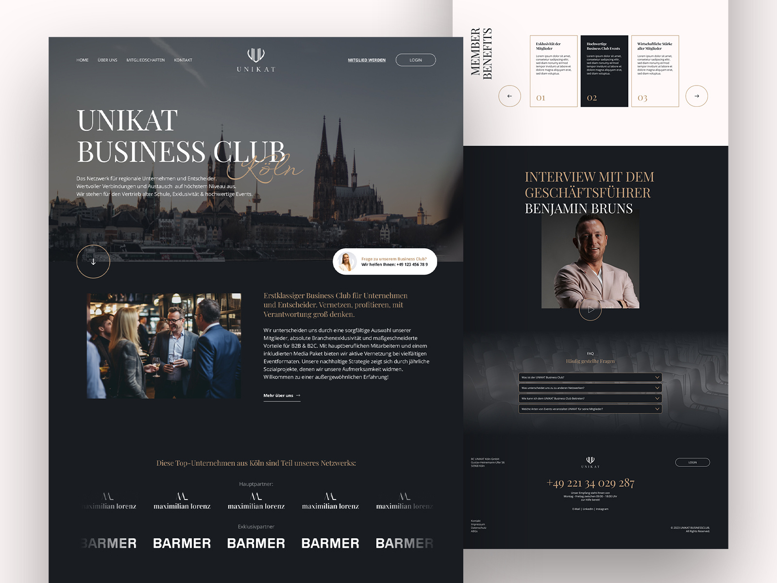 Business Club / Network Website Design by Samuel Scherzinger on Dribbble