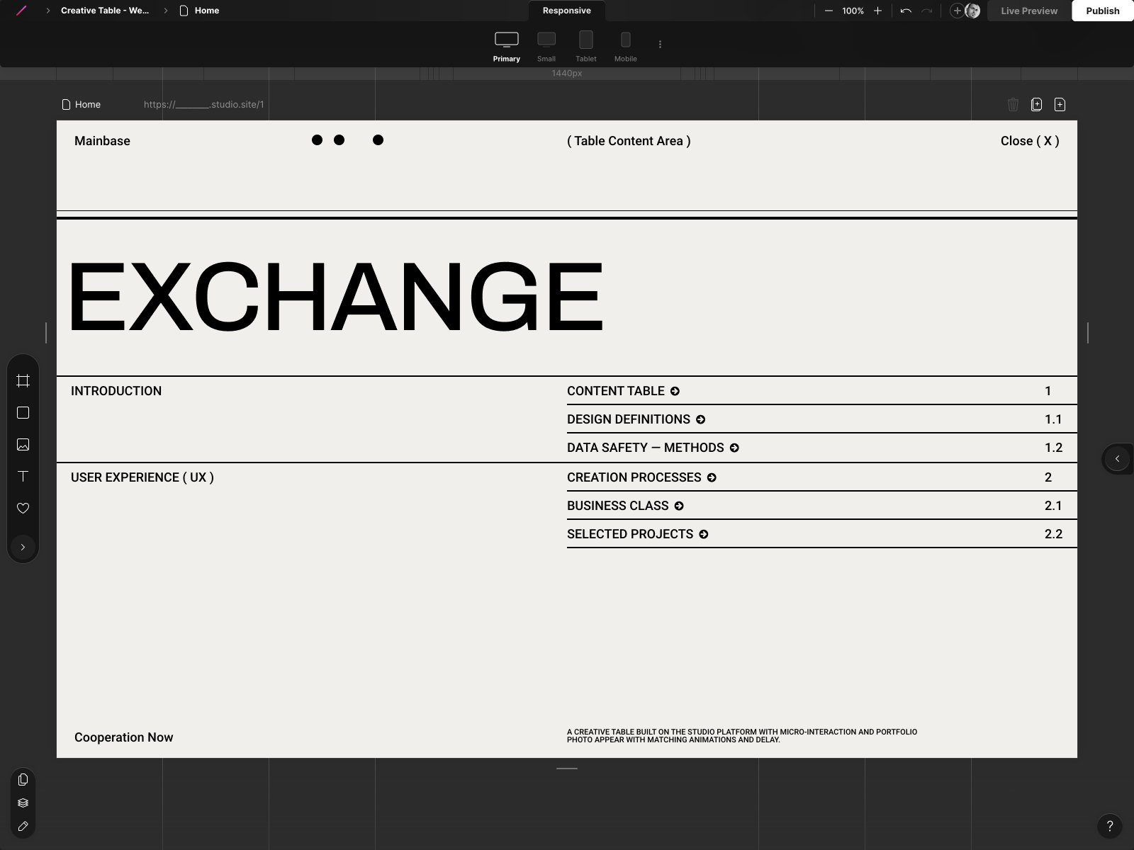 Creative Table - Website Concept by Tomasz Mazurczak for Studio Design ...