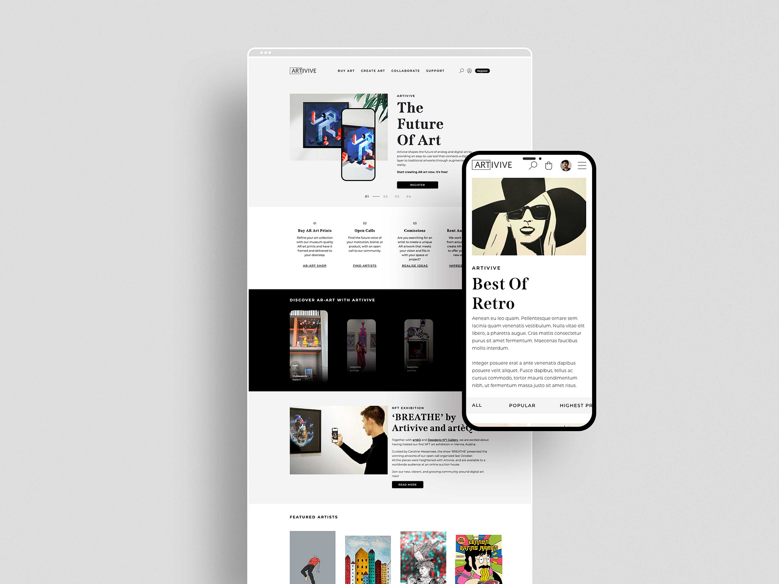 Artivive UX / UI Design by Julia Weithaler on Dribbble