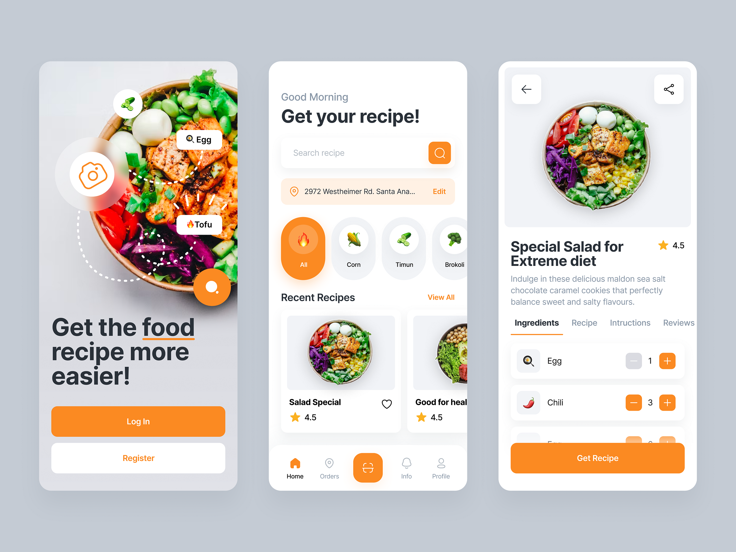 Food Recipe - Mobile App by Salung Prastyo for Upnormal Studio on Dribbble