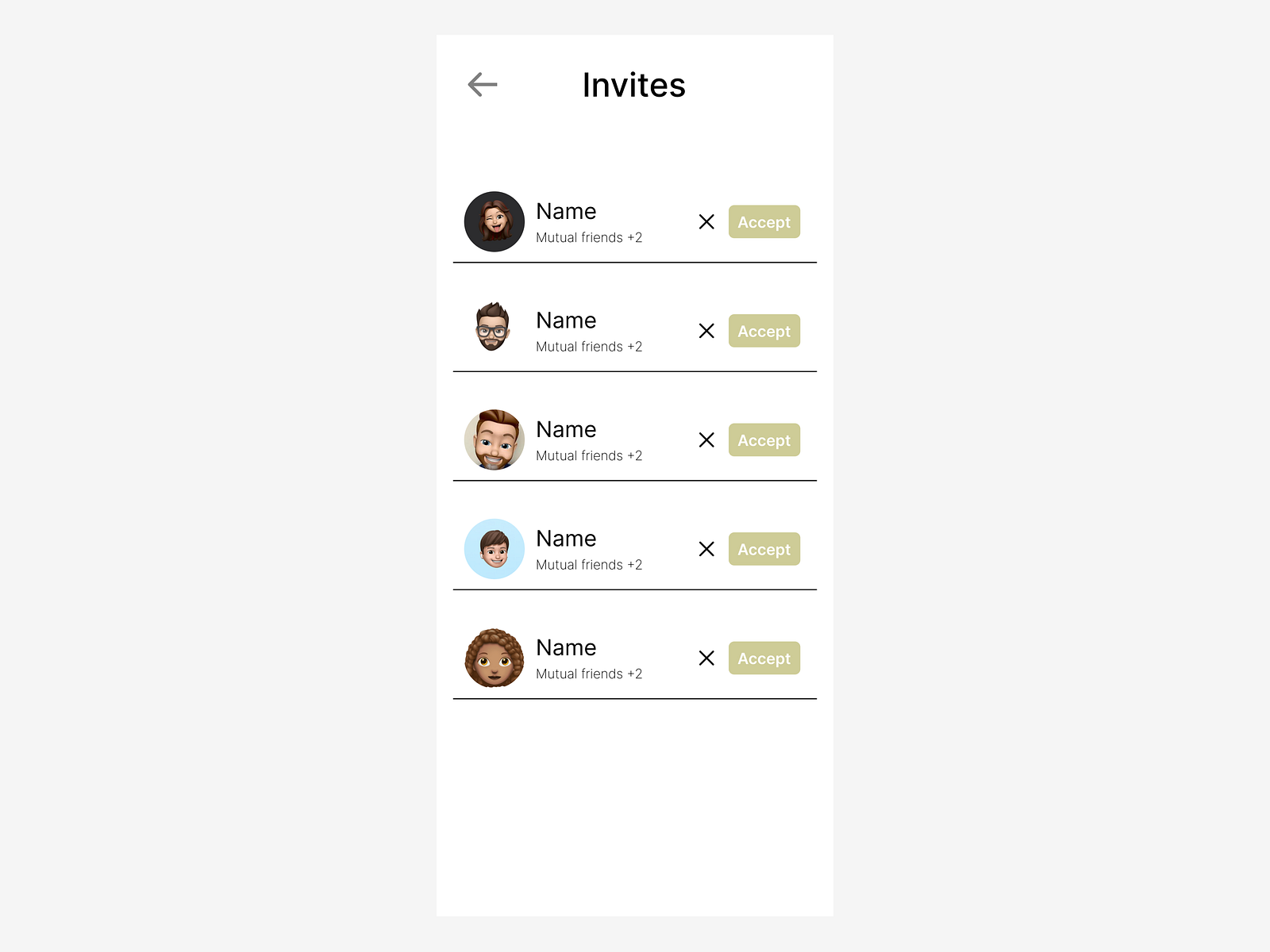 Daily UI challenge - 78/100 Pending invitations by vidhesh sawarkar on ...