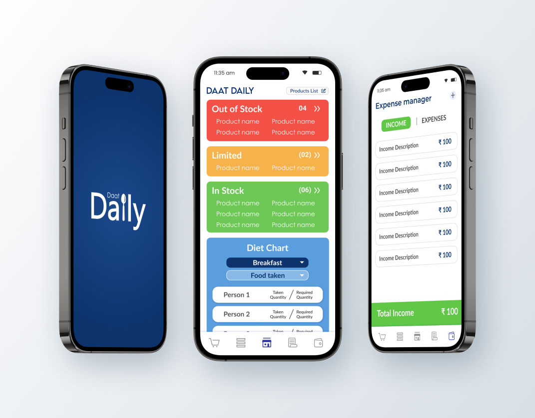 Daily Groceries Tracker App by Thoufik Abdullah on Dribbble