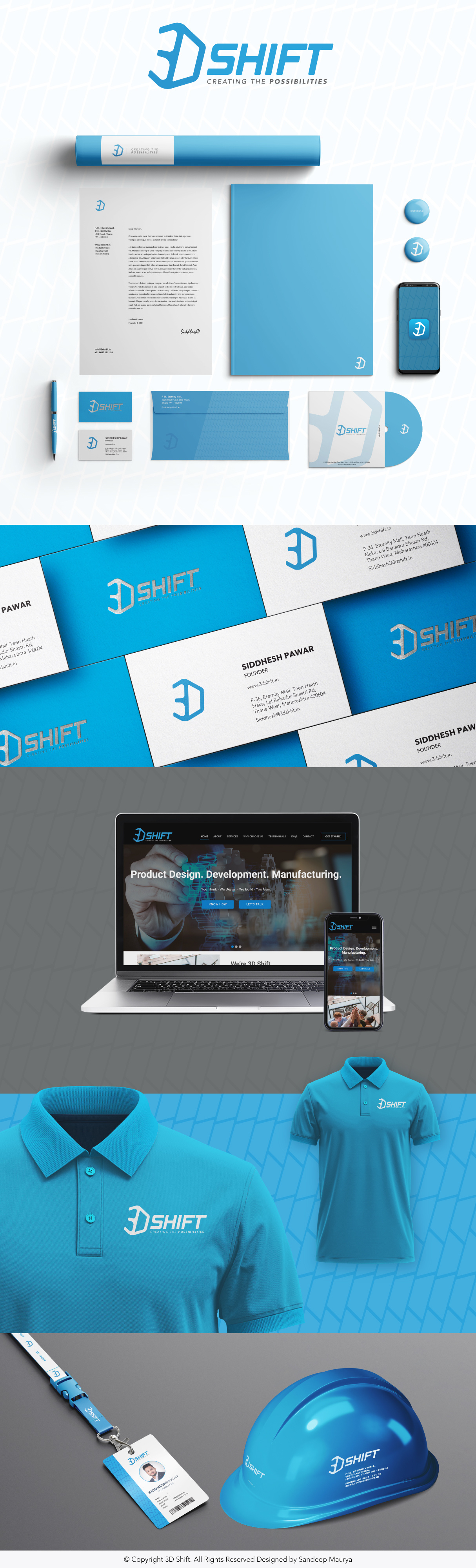 3D Shift Logo & Brand Identity Design by Sandeep Maurya on Dribbble