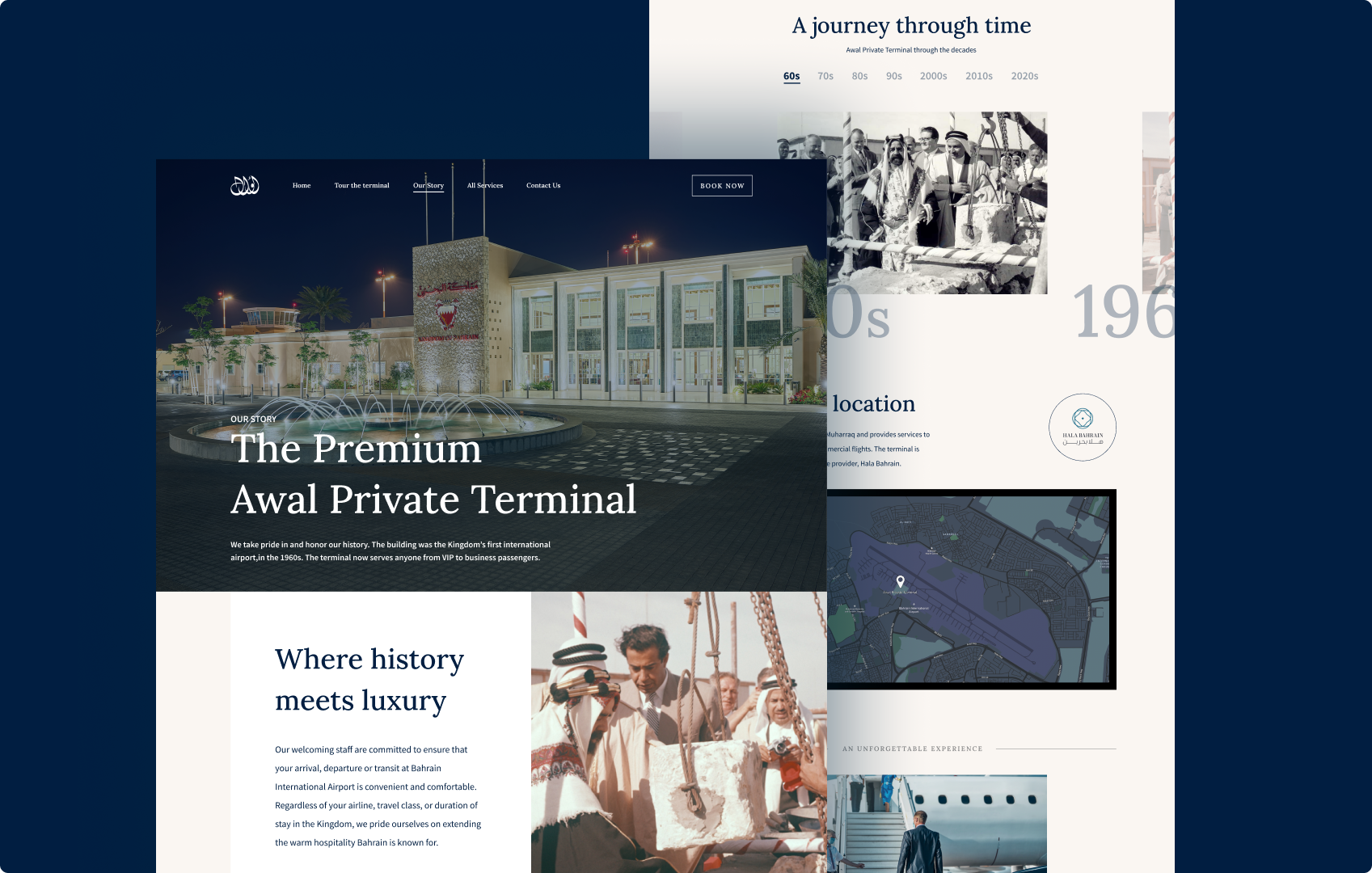 VIP Airport Terminal Website by Sabreen Bucheeri on Dribbble