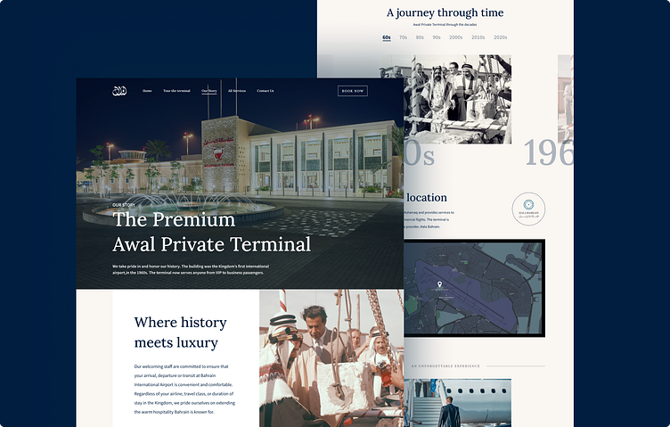 VIP Airport Terminal Website by Sabreen Bucheeri on Dribbble