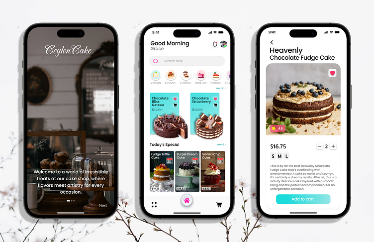 Ceylon Cake Shop Mobile App UI Design by GR Creative on Dribbble