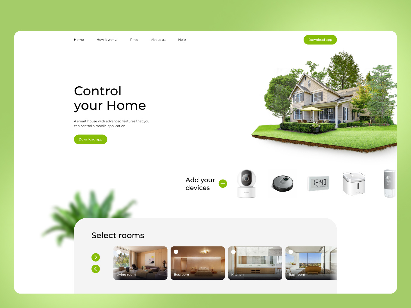 Design for «Control your Home» website by Design Safo on Dribbble