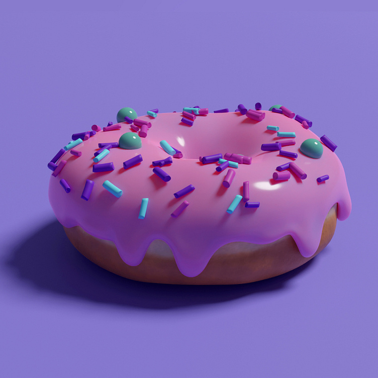 Donut 3D design by Ana Mijailovic on Dribbble