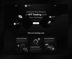 Monochrome Landing Page for Web 3 by Ivan Grit on Dribbble