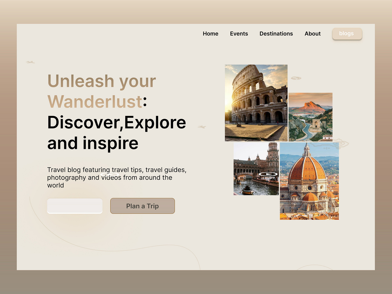 Travel blog website UI design by Noopur Jain on Dribbble