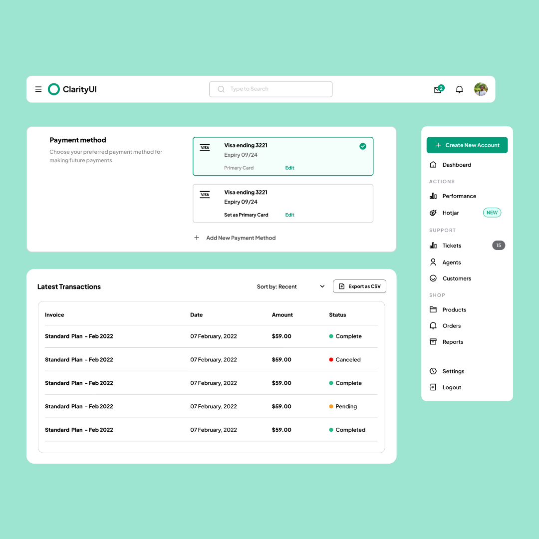 Dashboard UI Design (Replication) by Oselu Irabor on Dribbble