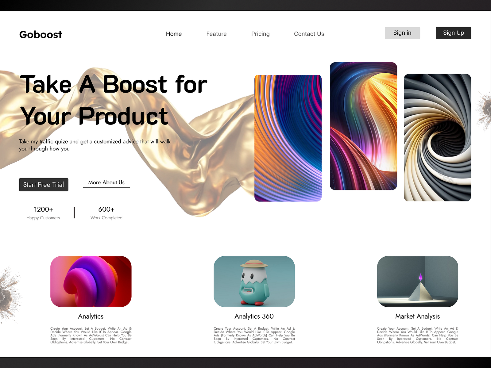 GoBoost Landing Page Design 💥💥 by Jisan Ahmed on Dribbble