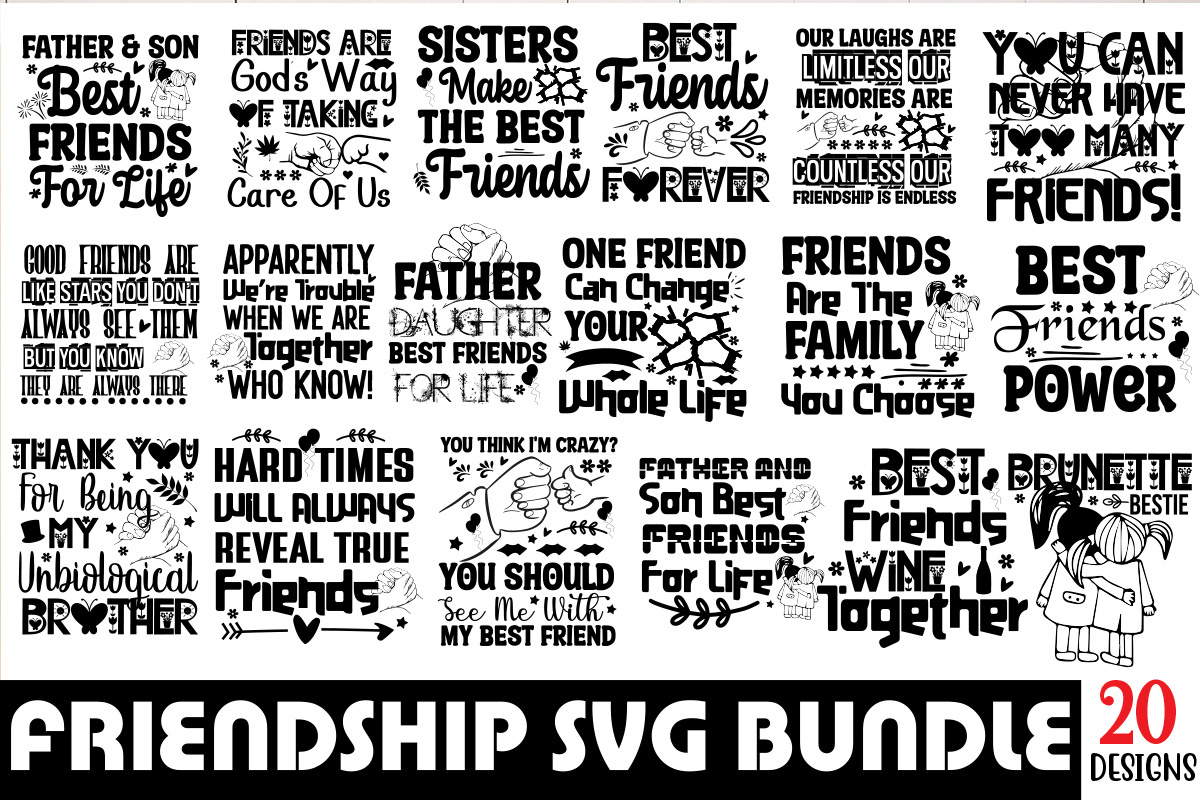 Friendship SVG Bundle by simacrfts on Dribbble