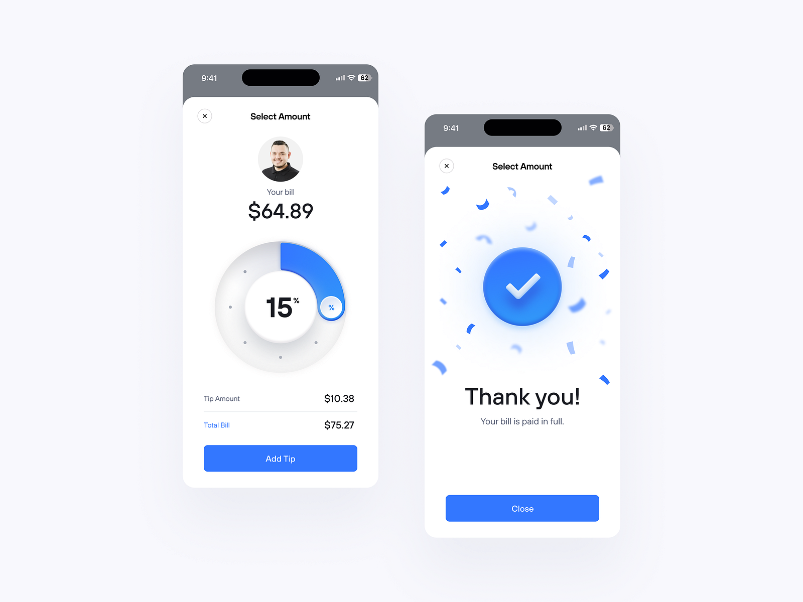 Mobile tipping by Ted Kulakevich on Dribbble