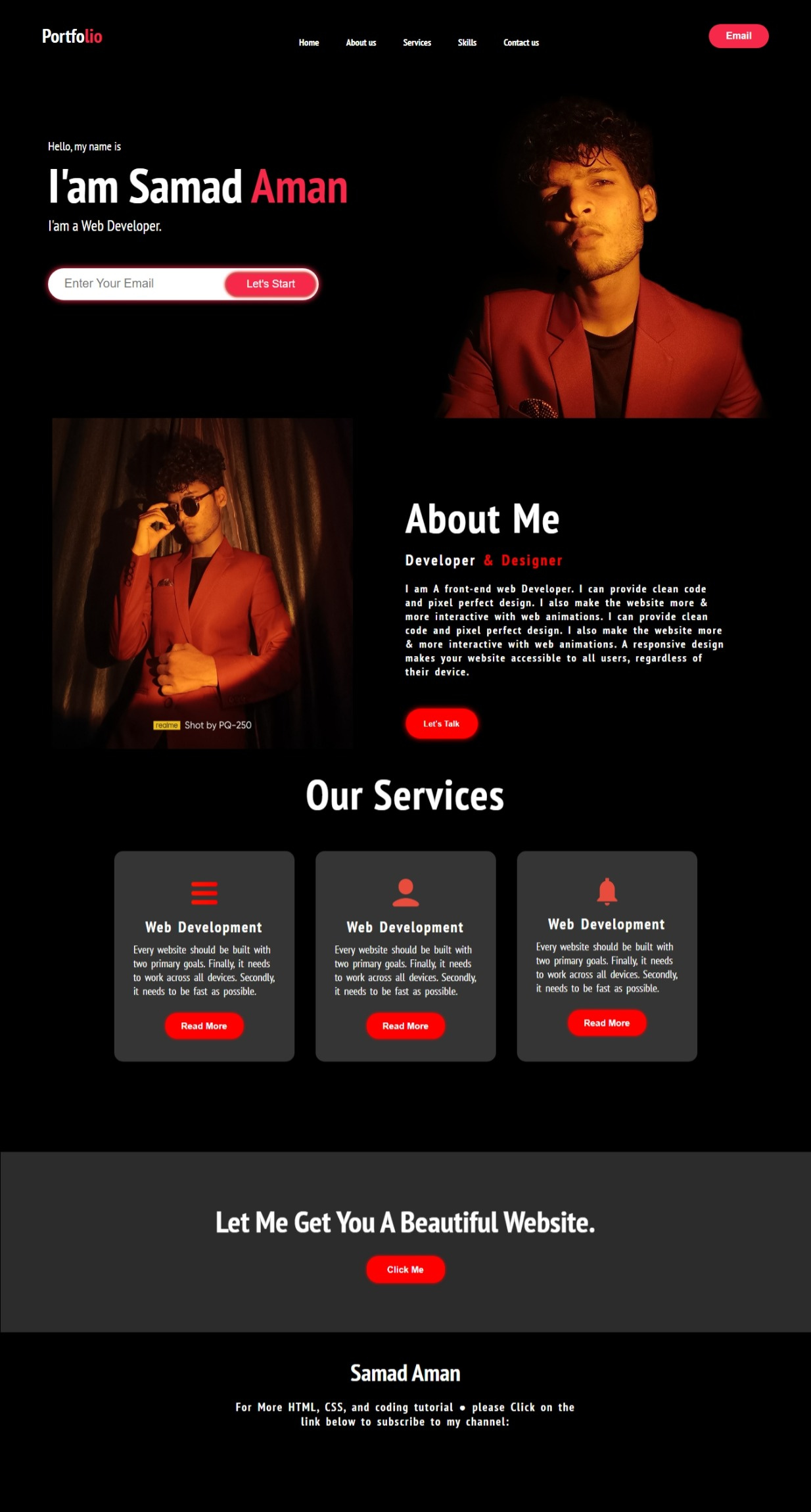 Portfolio Page (Dummy & Responsive) by Samad Aman on Dribbble