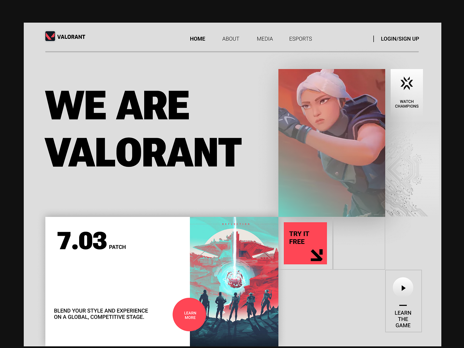 Valorant Concept Landing Page by Shubham Singhania on Dribbble