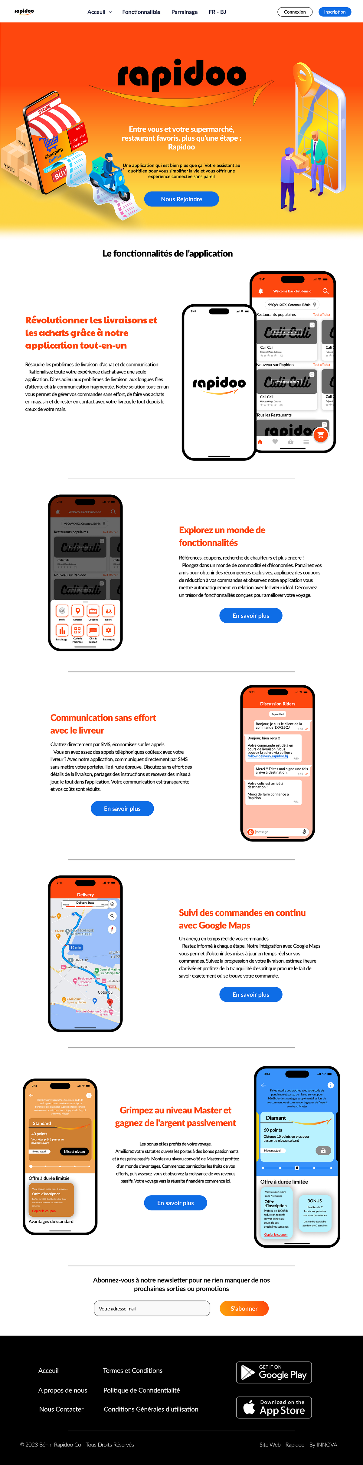 Rapidoo Delivery App - Landing Page by Prudencio TREKPO on Dribbble