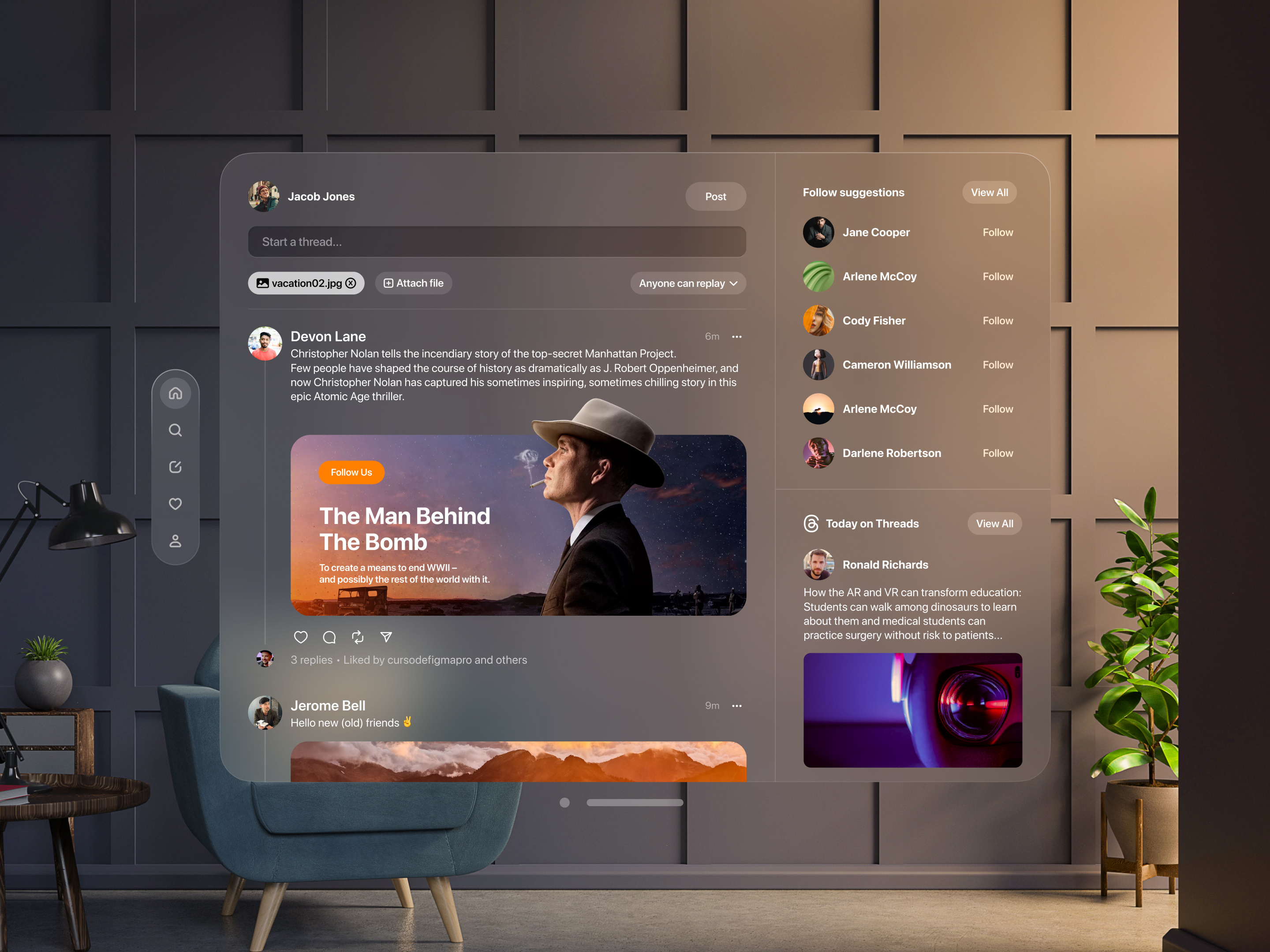 Threads VR Website Design: landing web page site designer by Ramotion ...