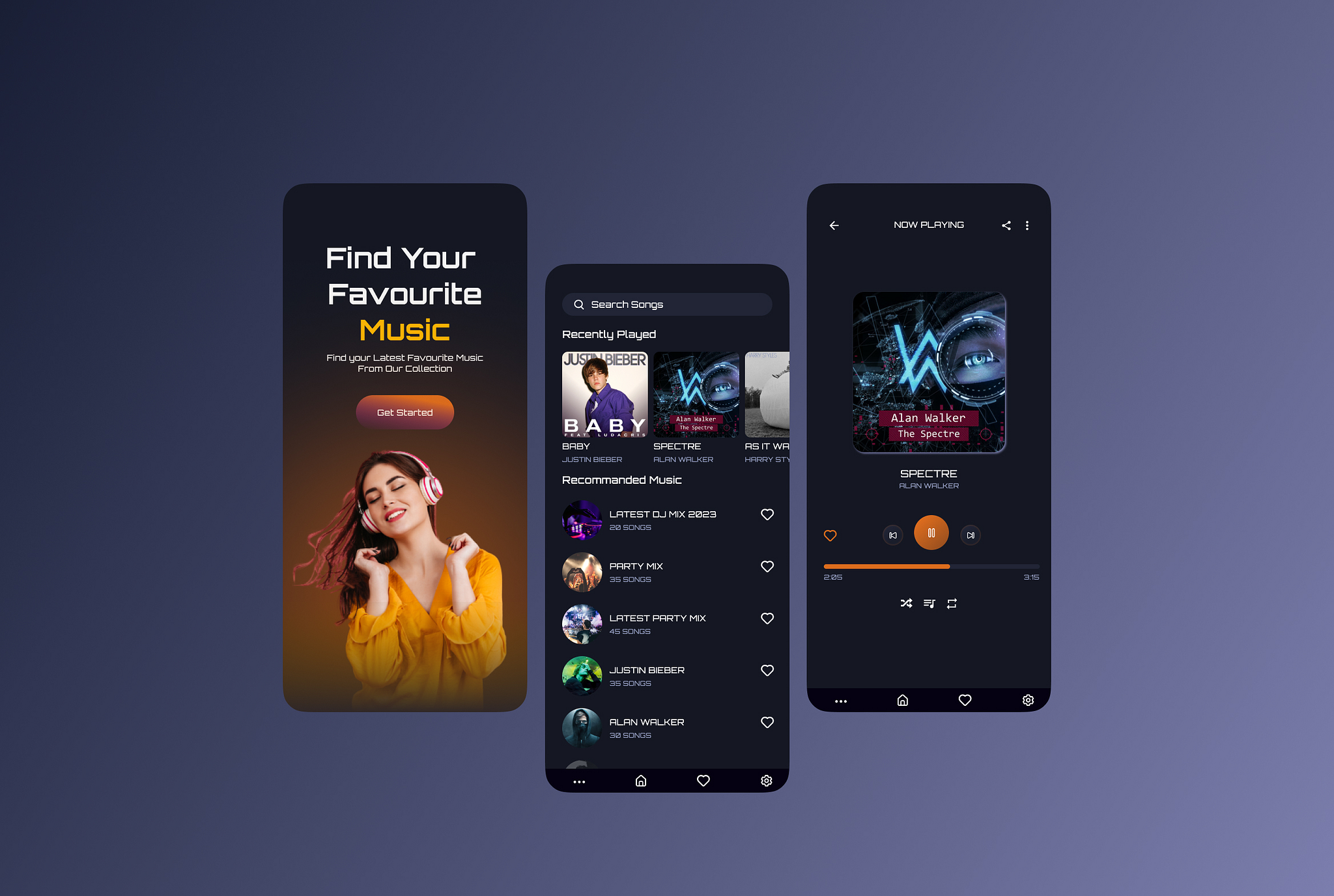 Music App design using figma by B Mohanakrishnan on Dribbble