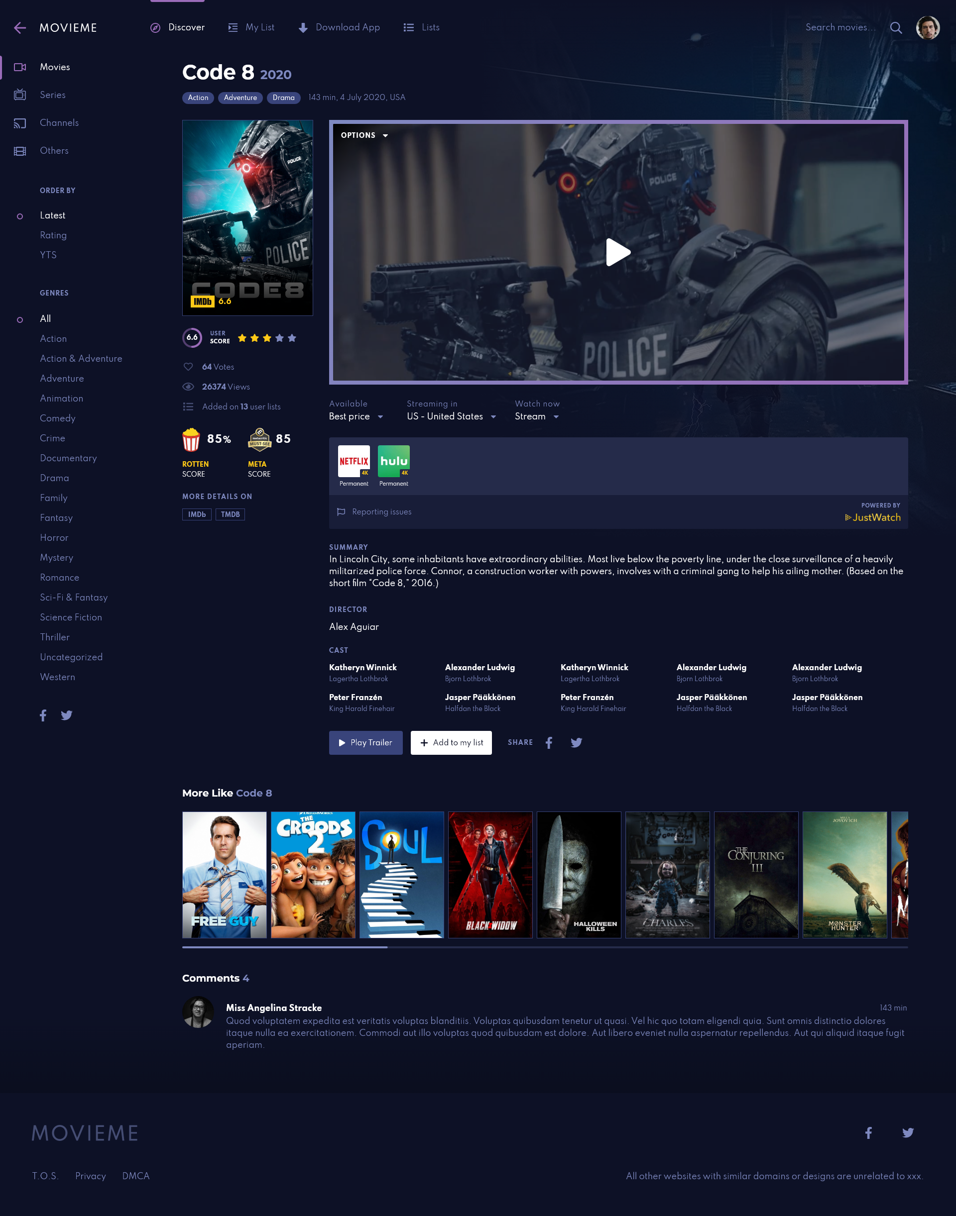 2020 - Movieme by ToroThemes on Dribbble