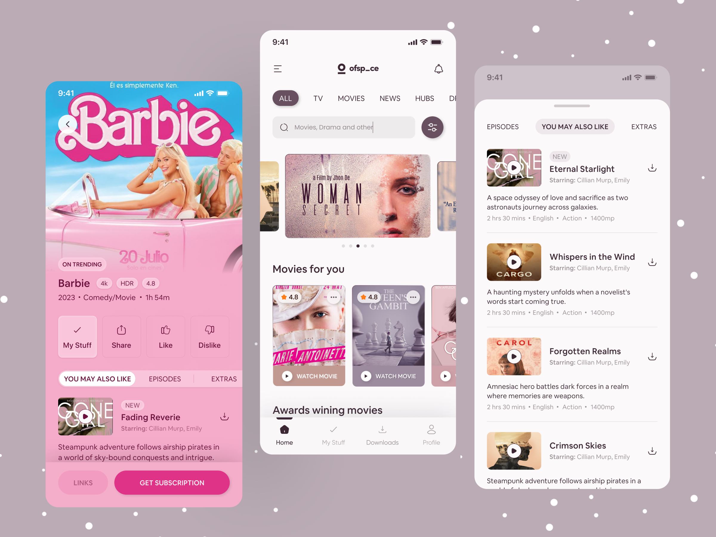 Entertainment App UI by Ofspace UX/UI on Dribbble