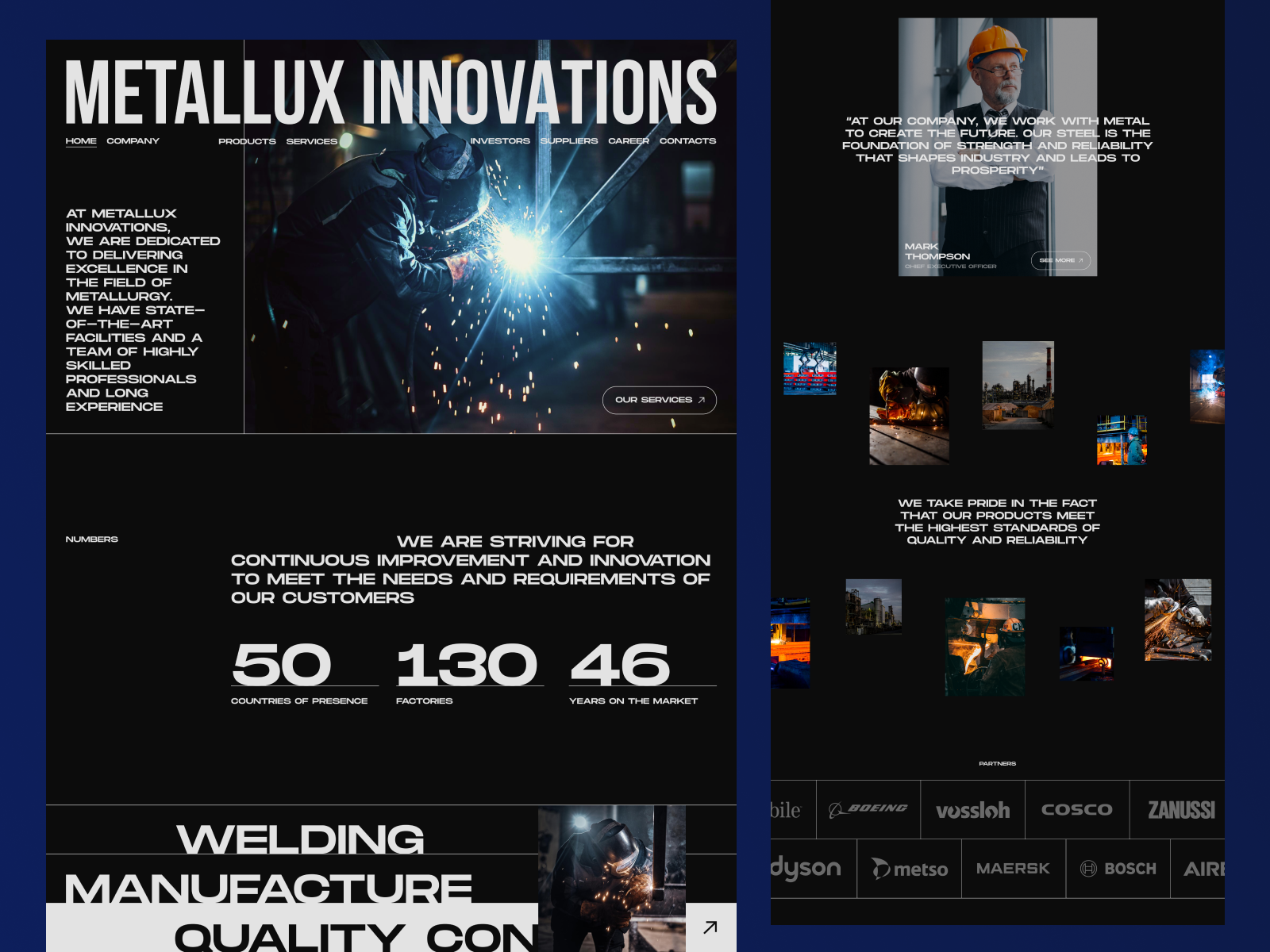 Industrial Company Website by Ronas IT | UI/UX Team on Dribbble