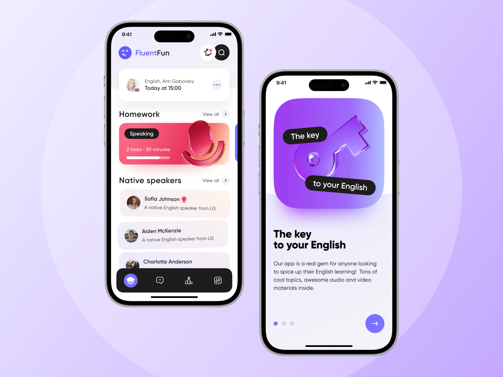 Speaking App Concept: UI/UX by Ronas IT | UI/UX Team on Dribbble