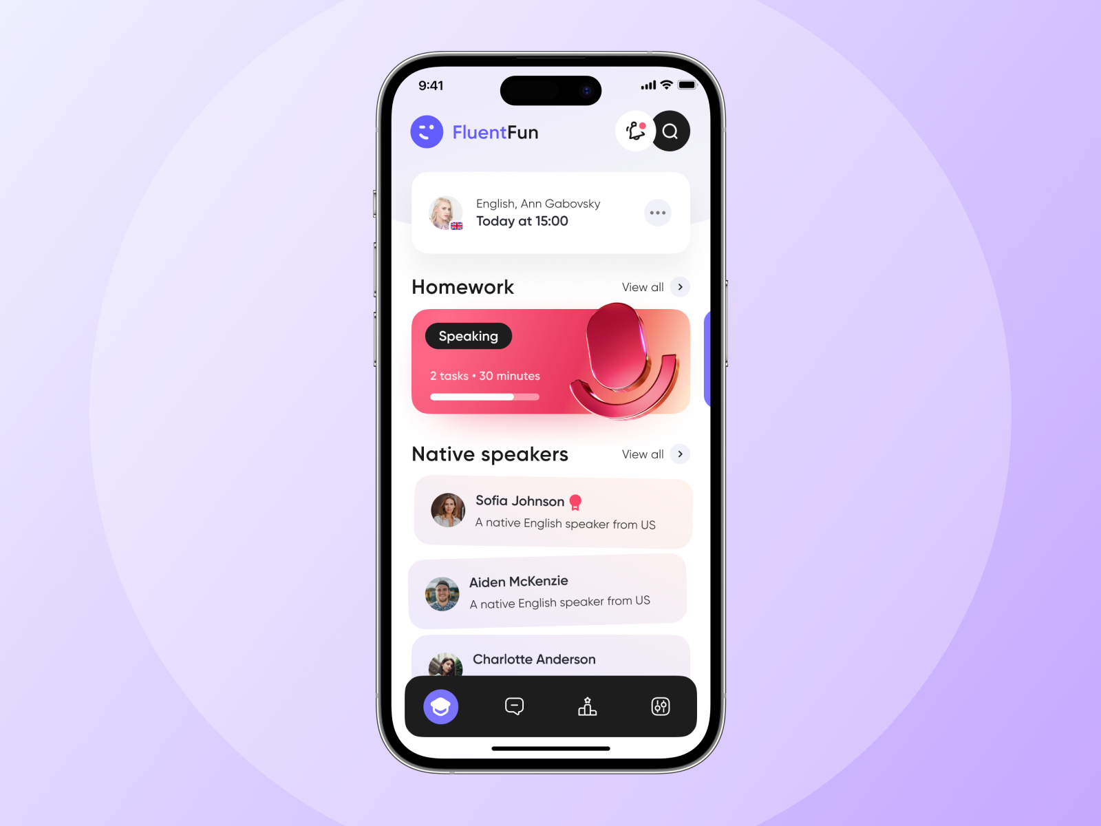 Speaking App Concept: UI/UX by Ronas IT | UI/UX Team on Dribbble