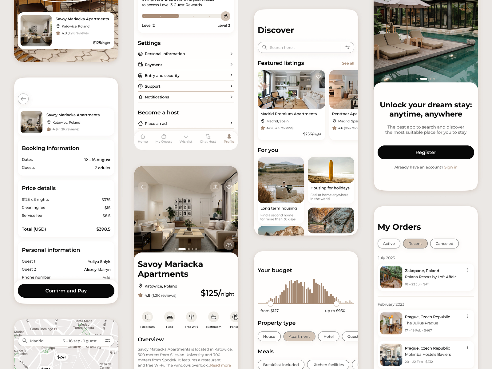 Mobile App | Accommodation Booking by Yuliya Shlyk on Dribbble