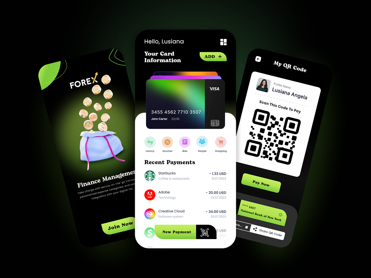 Modern E-wallet App UI Design by Excellent Webworld on Dribbble