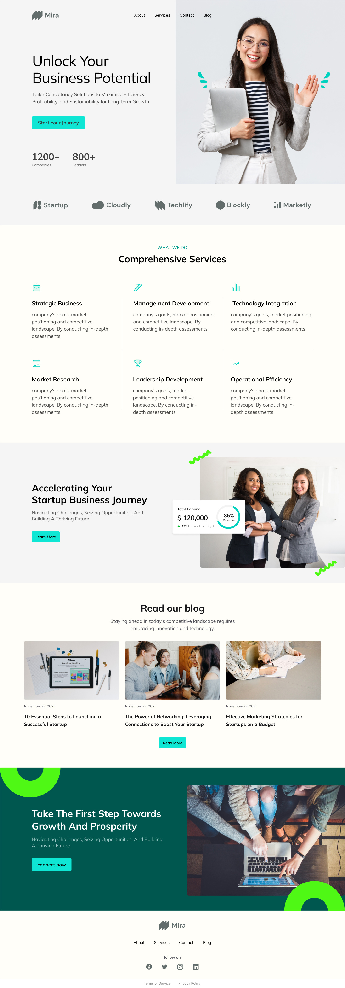 Business consultancy web UI design by Md Sadab on Dribbble