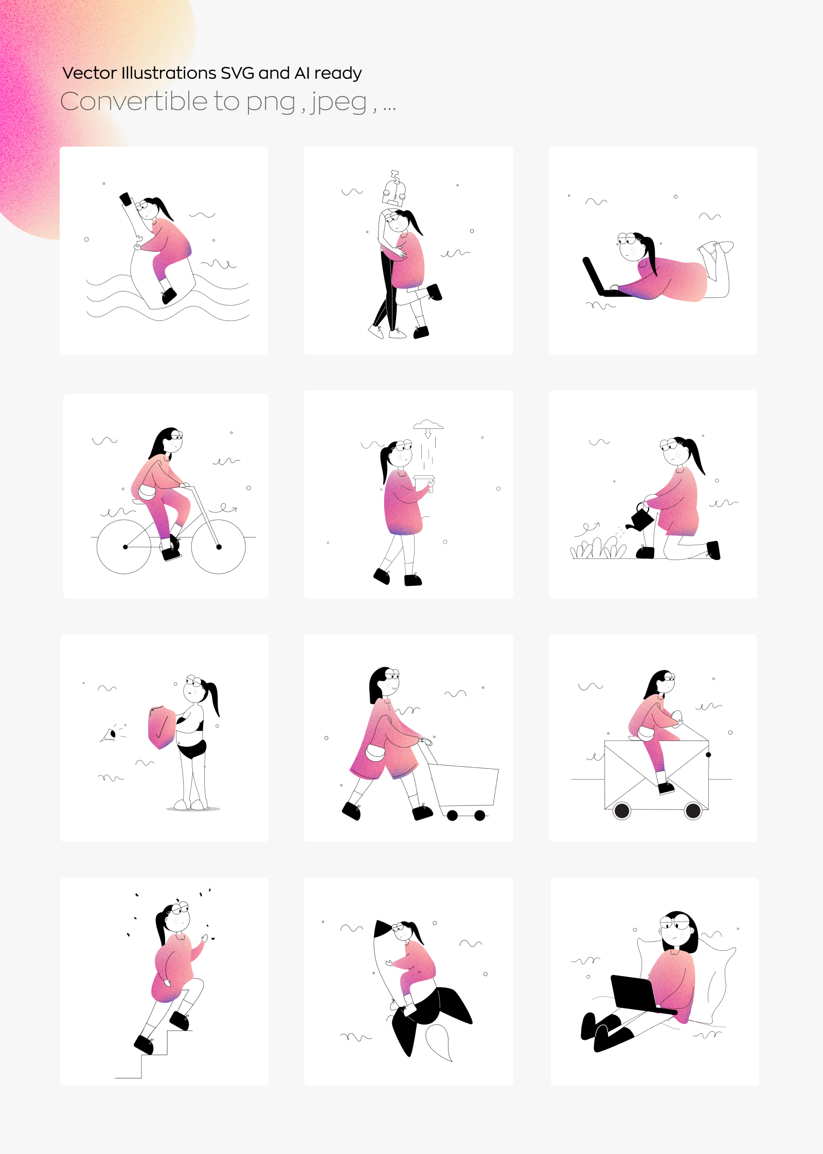 Samantha Illustrator Pack (🛍️Downloadable) by Izmahsa for Bolddreams on Dribbble