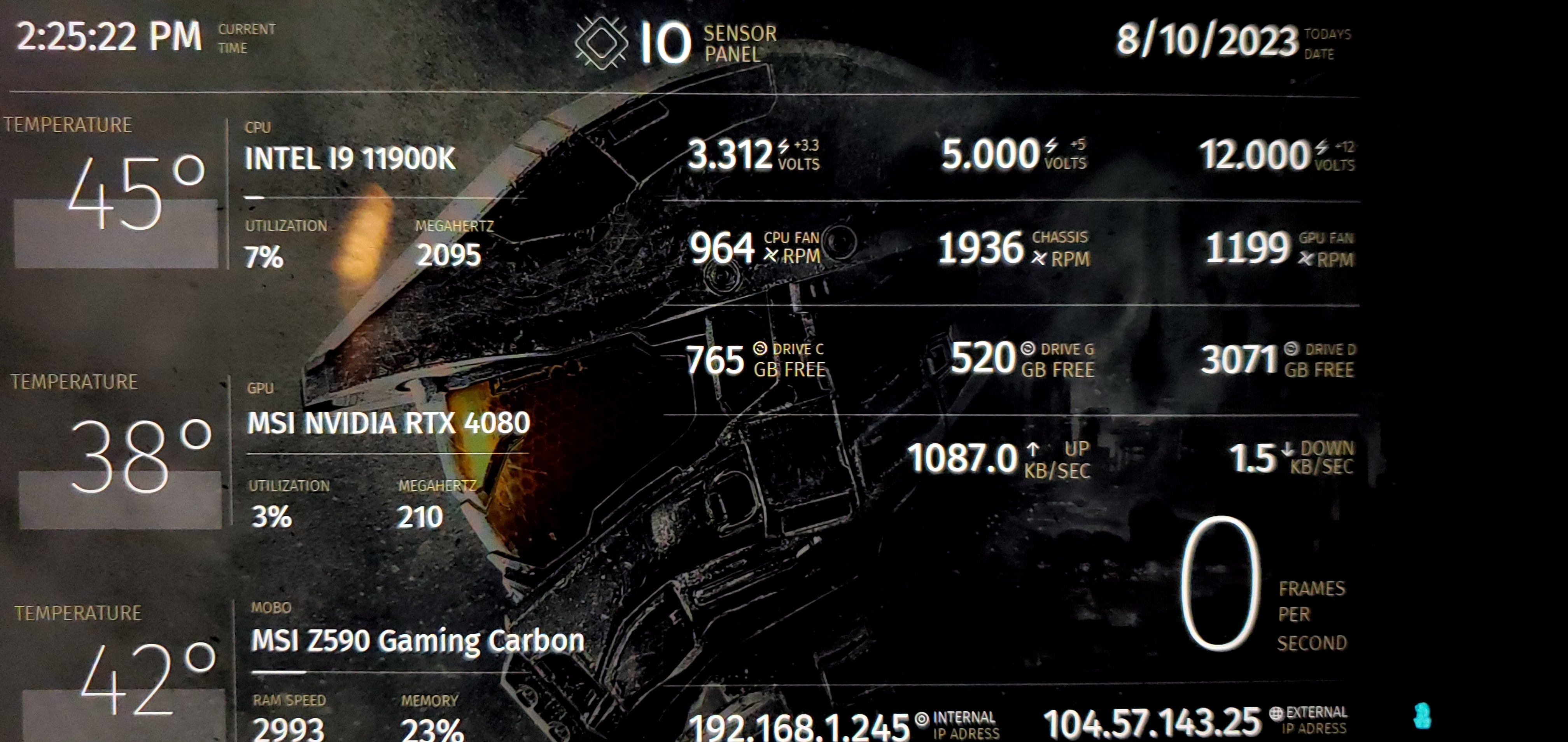 IO - a theme / skin for the sensor panel in AIDA64 by Matthew Almand on ...