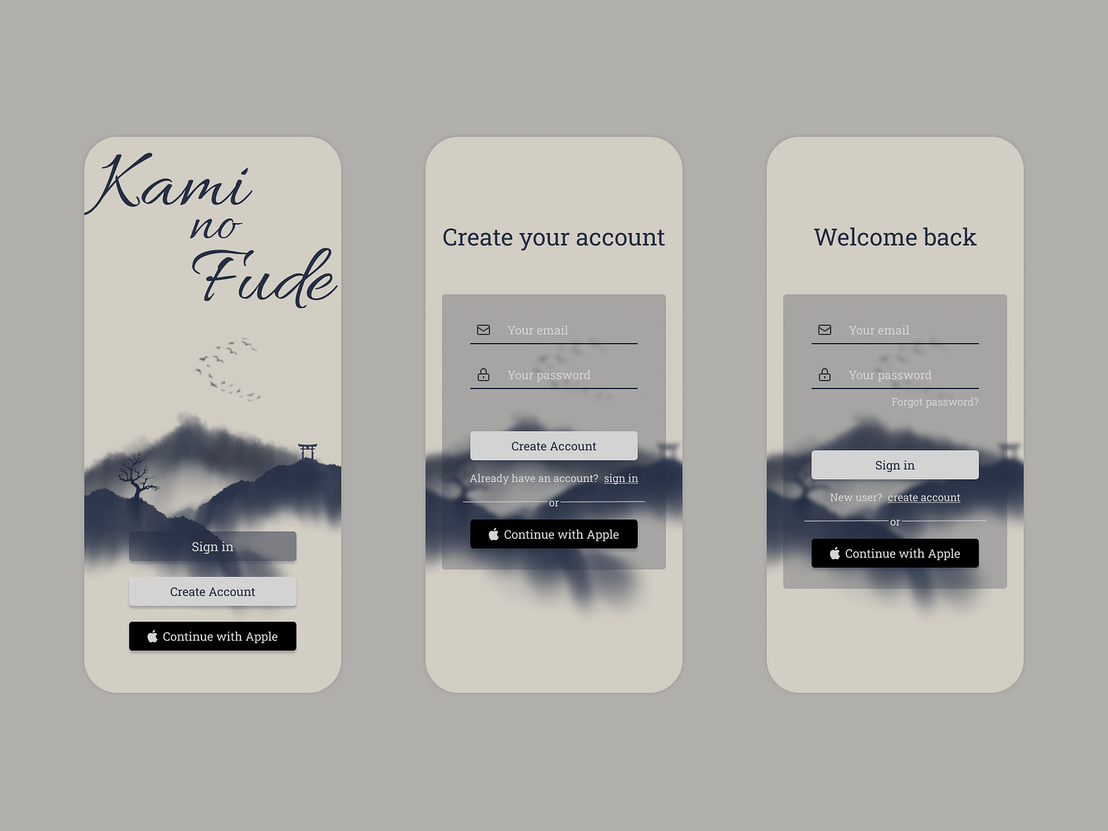 Daily UI #001 Sign up - Kamo no Fude - by SHUNYA ASANO on Dribbble