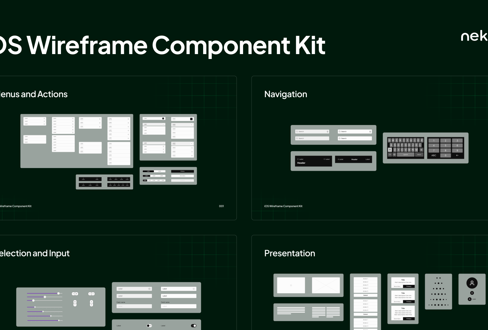 IOS Wireframe Component Kit by Nektic on Dribbble