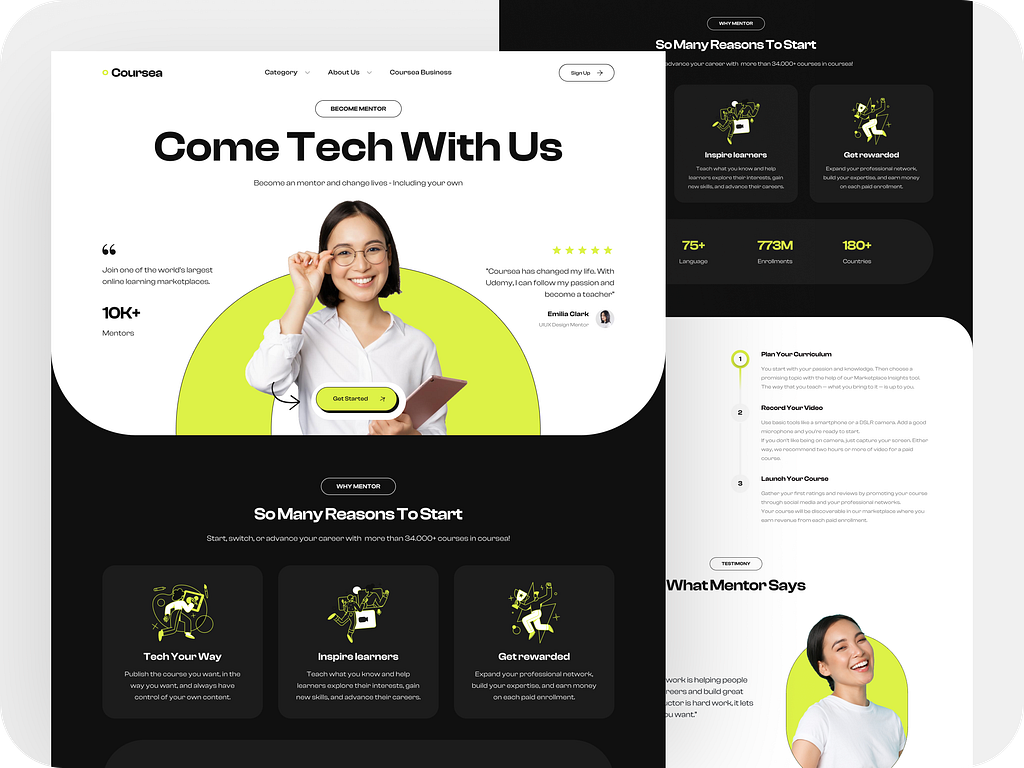 Coursea - Become Instructor Pages by Rusdhy Jasmin for Pickolab Studio ...