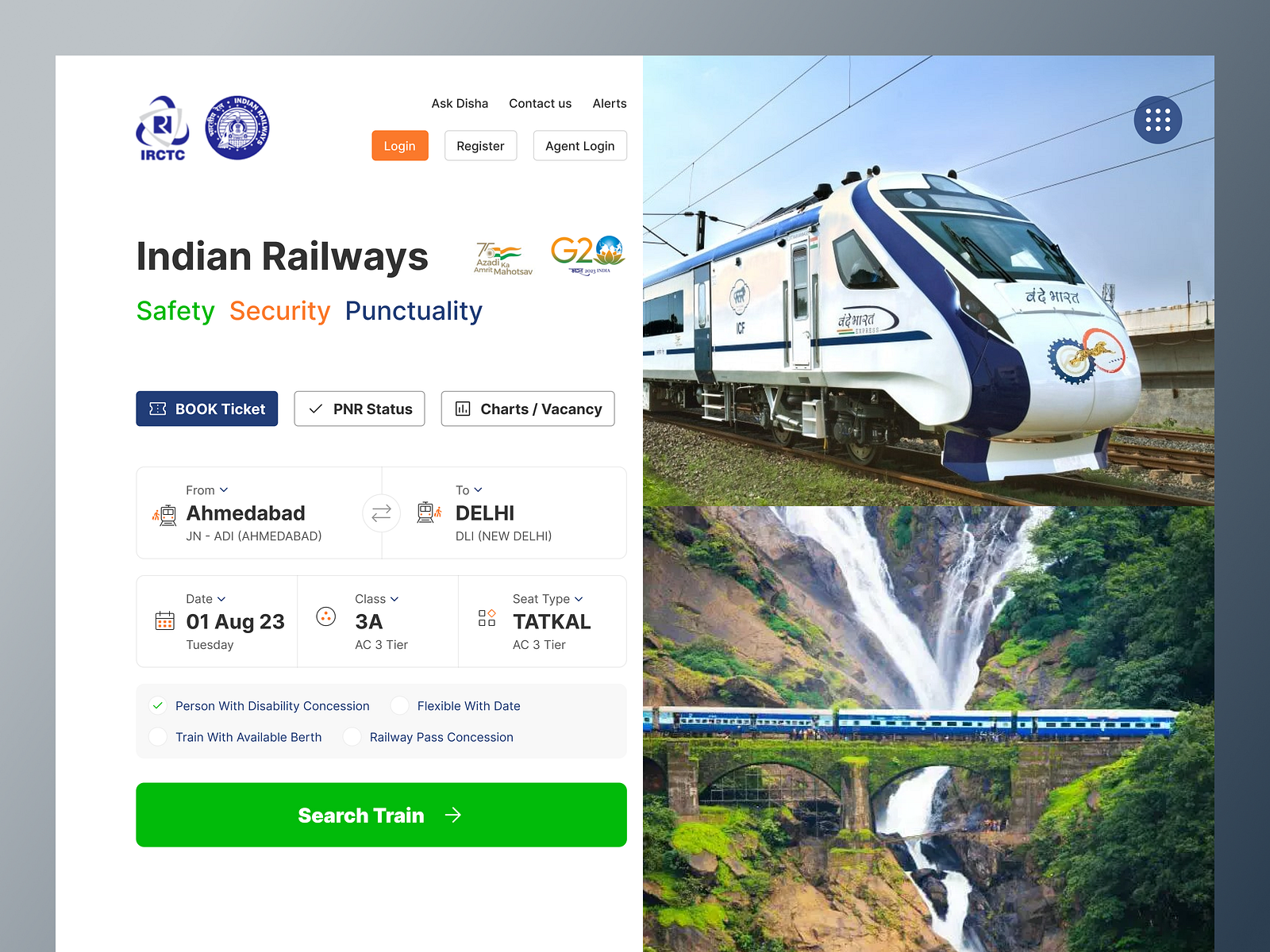 IRCTC Website Design by Samat Odedara on Dribbble