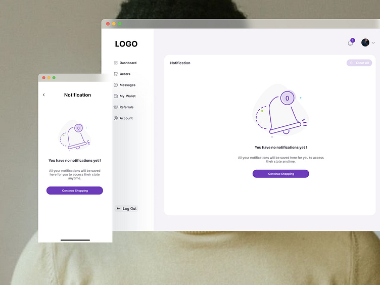 Empty notification screen by Adisa Joshua on Dribbble