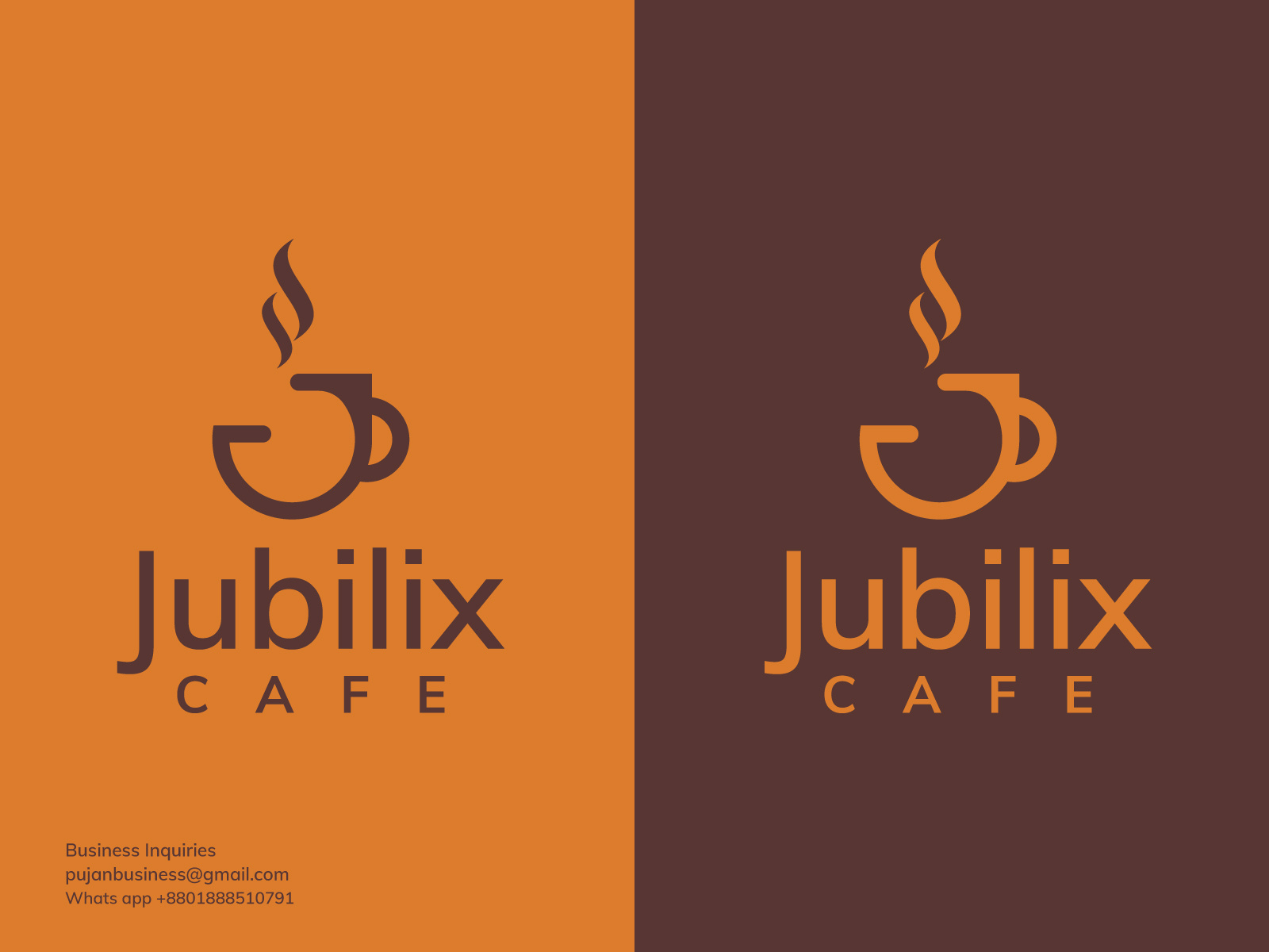 JUbilix cafe logo design by Pujan Chowdhury on Dribbble