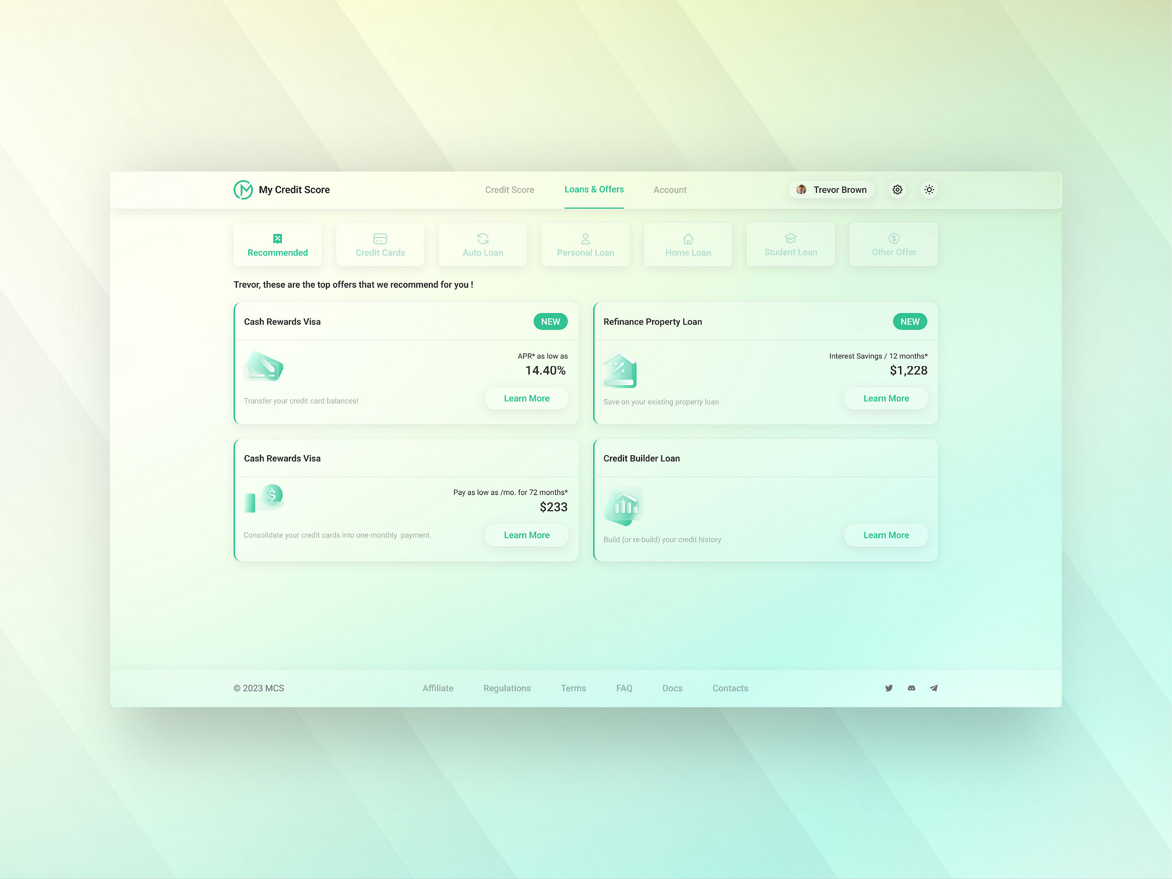 My Credit Score - Revolutionizing Financial Decision Making App by ...