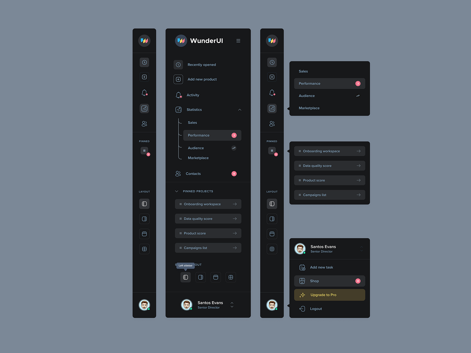 UI Navigation Styles by KL-Webmedia on Dribbble
