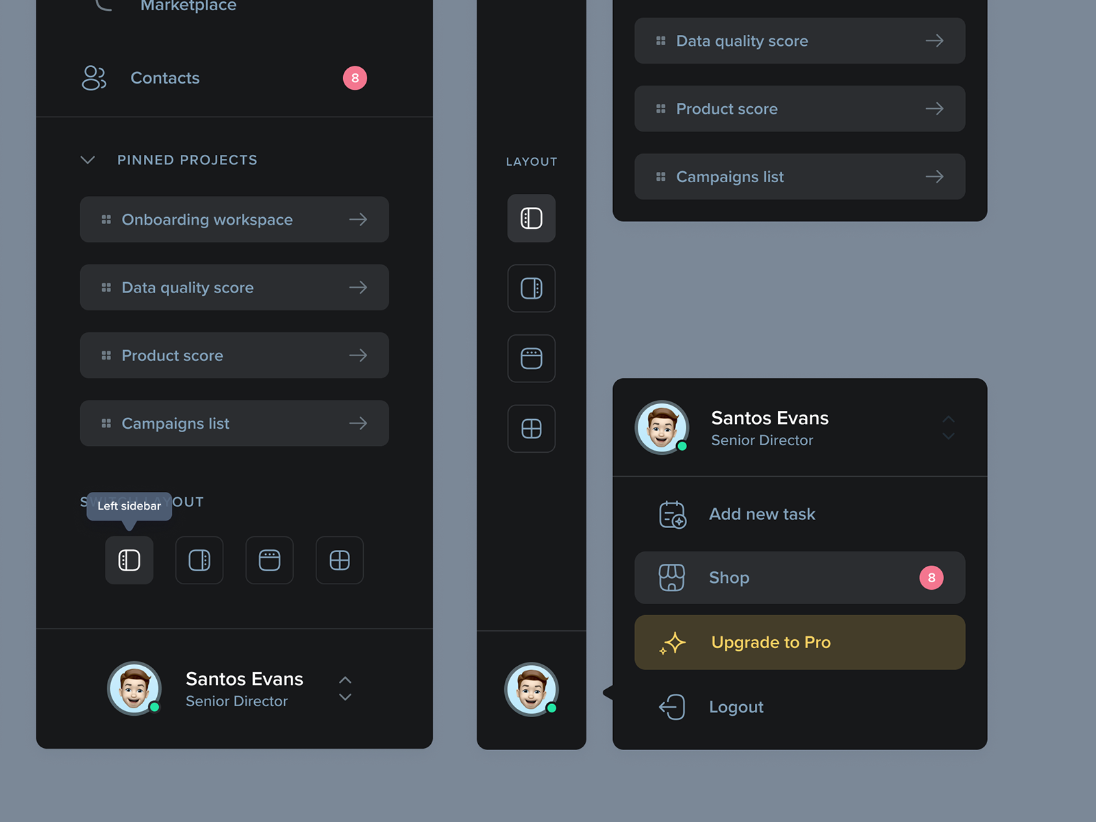 UI Navigation Styles by KL-Webmedia on Dribbble