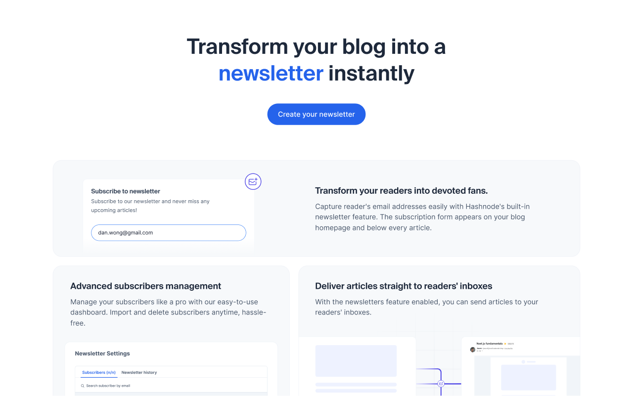 Hashnode landing page redesign by Pritam Paul for Hashnode on Dribbble
