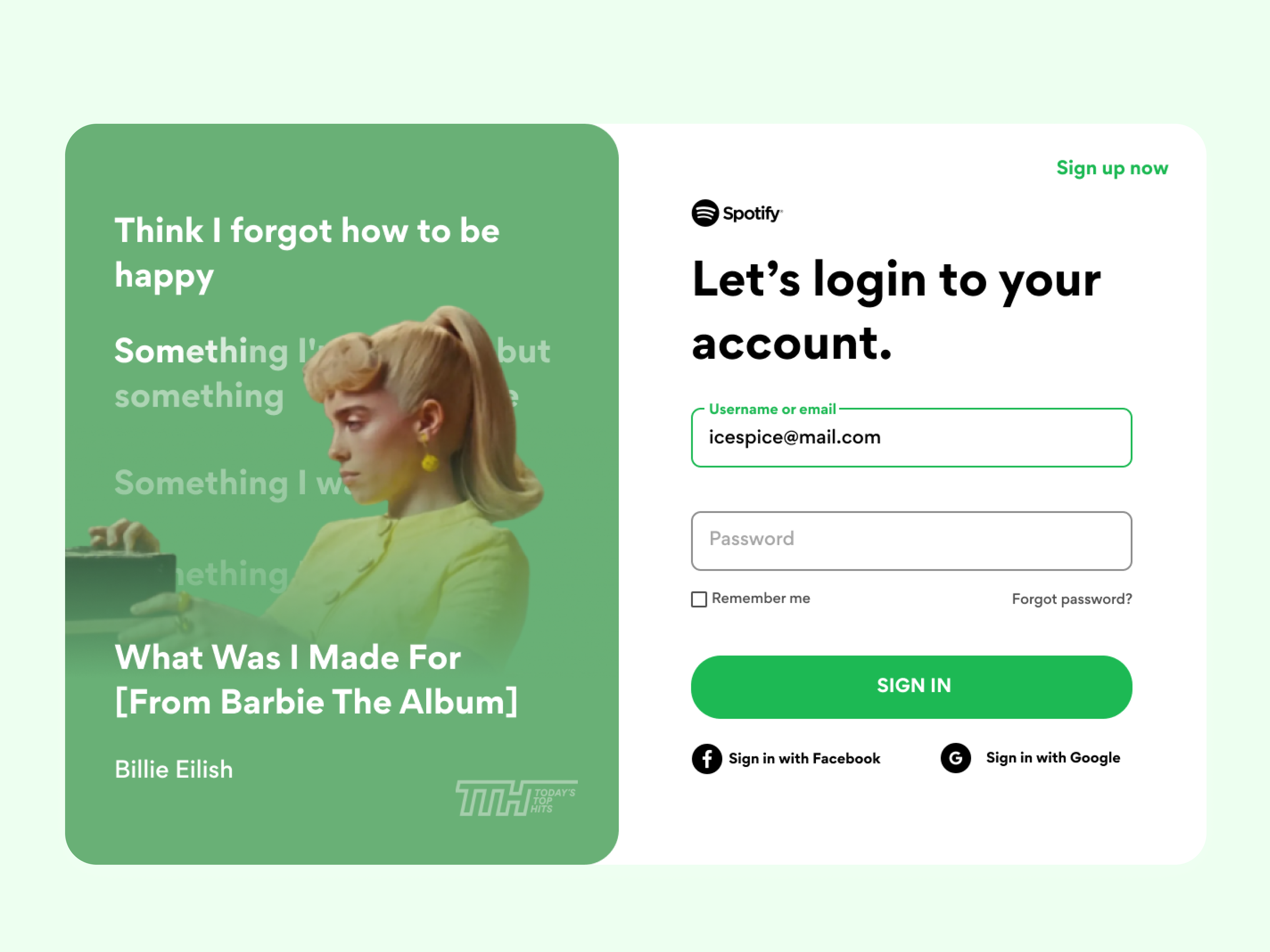 Spotify Login Page Redesign by Niko Kuncoro on Dribbble