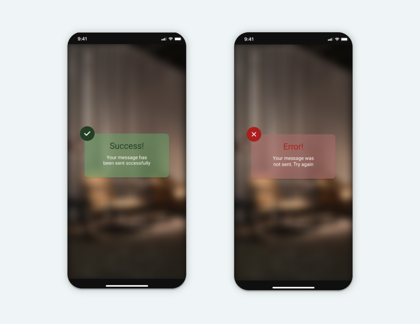 Error/Success Flash Message by Evergreen Odeh on Dribbble