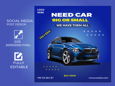 Car Social Media Post Templates by Sakhawat Hossen on Dribbble