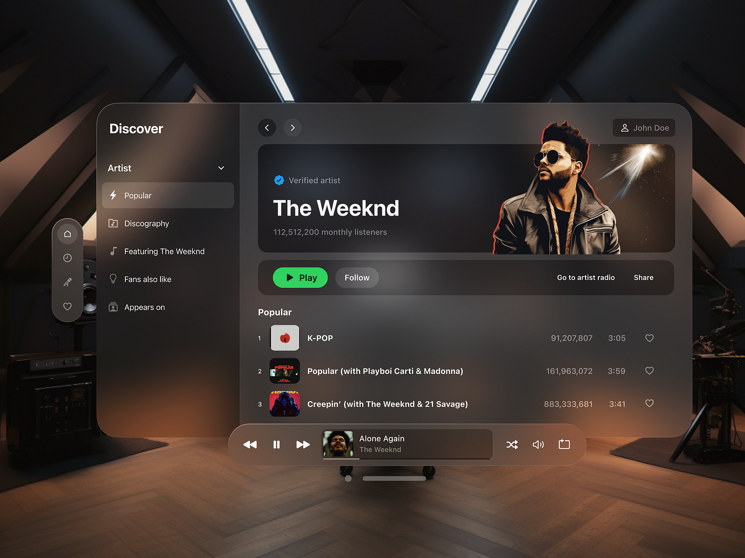 Spatial Design for Spotify by Laura Ader on Dribbble